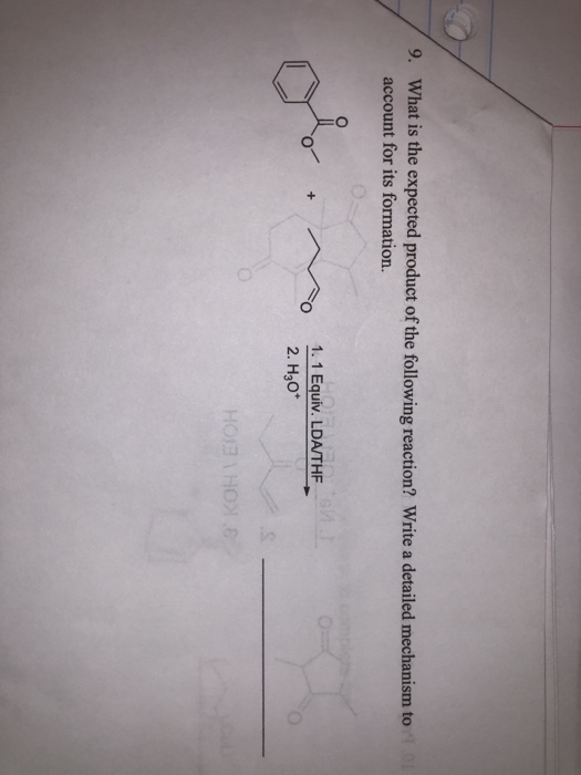 Solved What is the expected product of the following | Chegg.com