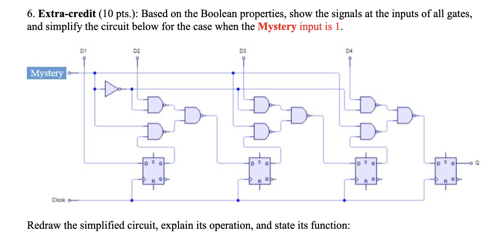 Solved 6. Extra-credit (10 pts.): Based on the Boolean | Chegg.com