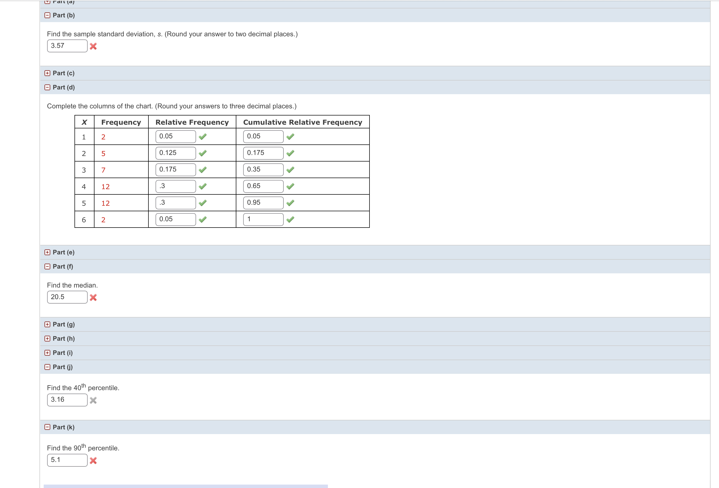 Part (b)Find the sample standard deviation, s. (Round | Chegg.com