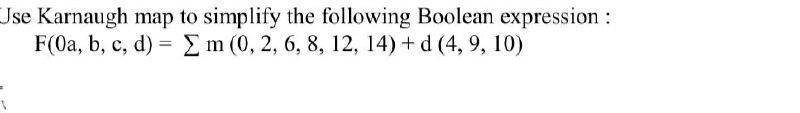 Solved Use Karnaugh map to simplify the following Boolean | Chegg.com
