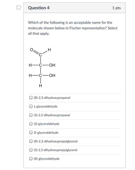 Solved D Question 4 1 pts Which of the following is an | Chegg.com