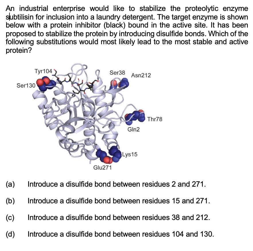 Solved An industrial enterprise would like to stabilize the | Chegg.com