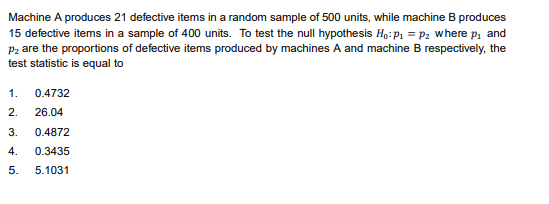 Solved Machine A produces 21 defective items in a random | Chegg.com