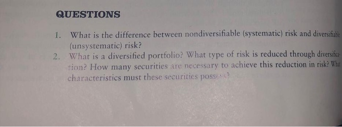 Solved QUESTIONS 1. What is the difference between | Chegg.com