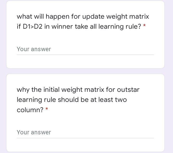 Solved what will happen for update weight matrix if D1>D2 in | Chegg.com