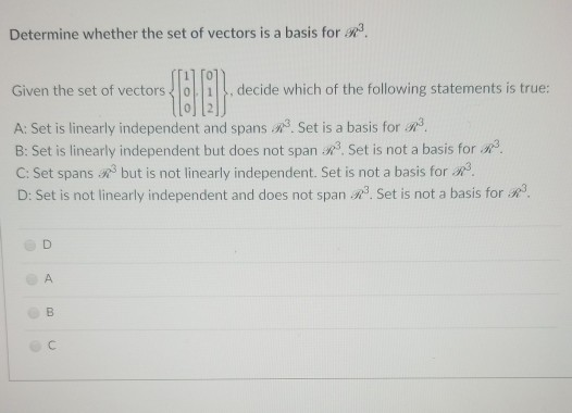 Solved If the set W is a vector space, find a set S of | Chegg.com