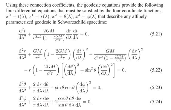 Solved Derive the geodesic equation (5.22), shown in page | Chegg.com