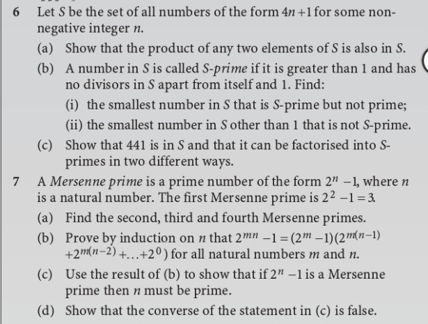 Solved 6 Let S be the set of all numbers of the form 4n+1 | Chegg.com