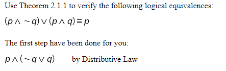 Solved Theorem 2.1.1 Logical Equivalences Given any | Chegg.com