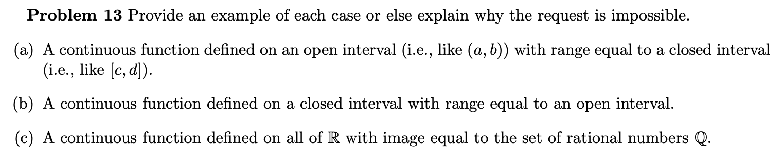 Solved Problem 13 Provide an example of each case or else | Chegg.com
