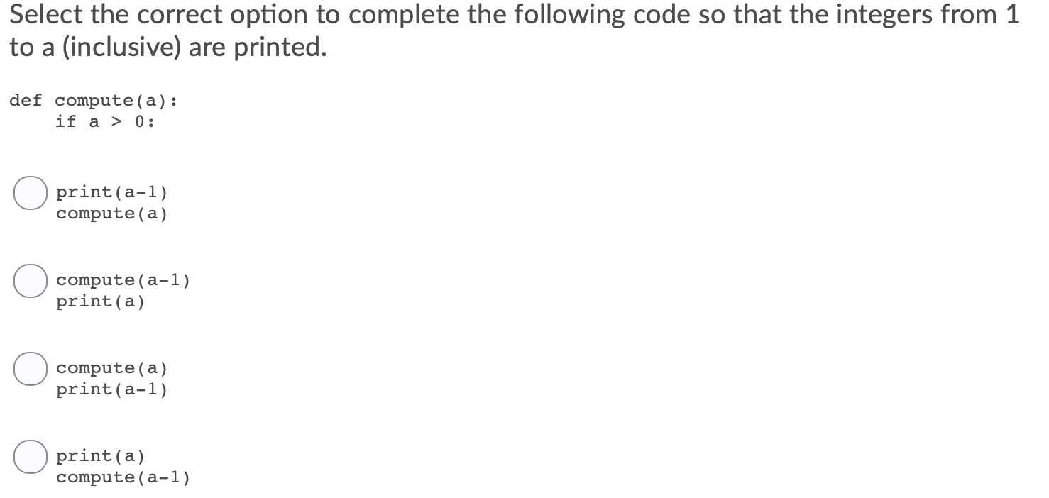 Solved The following code is intended to recursively | Chegg.com