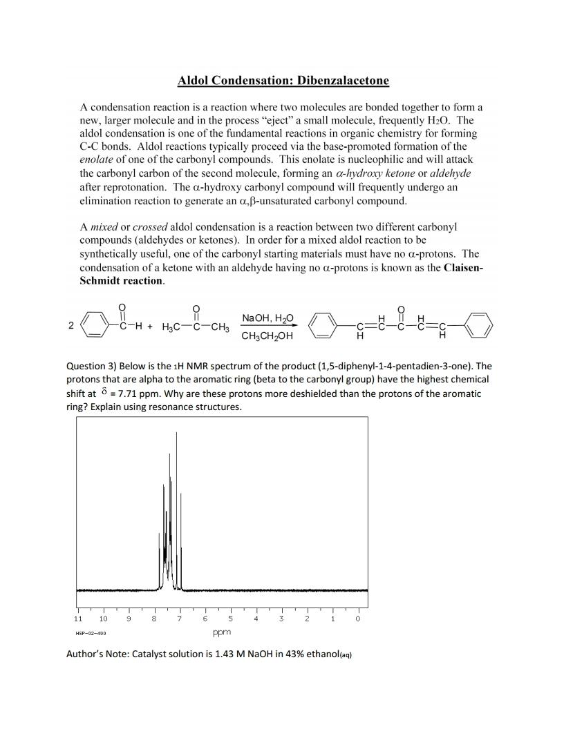 Solved Questions 1. Calculate the percent yield and e-factor | Chegg.com