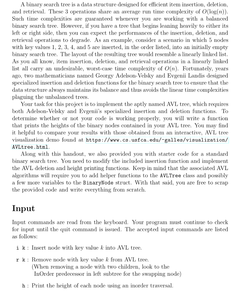 A binary search tree is a data structure designed for | Chegg.com