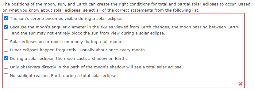 Solved The positions of the moon, sun, and Earth can create | Chegg.com