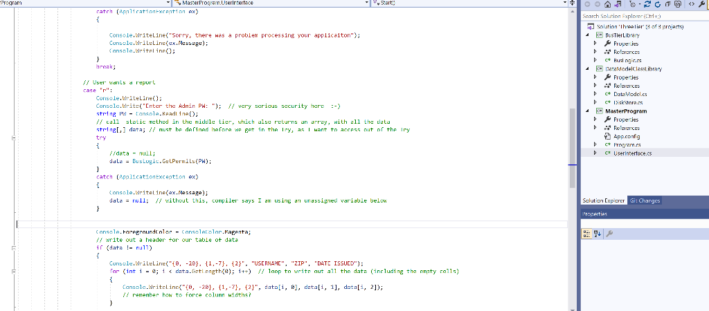 Solved Solution Explorer 合 03ca BusLogic.cs 1 x 후 # | Chegg.com
