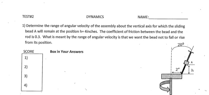 Solved Determine the range of angular velocity of the | Chegg.com