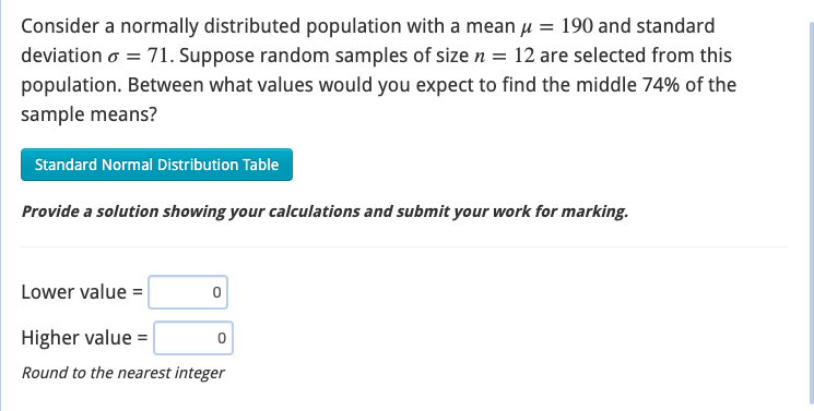 Solved Consider a normally distributed population with a | Chegg.com