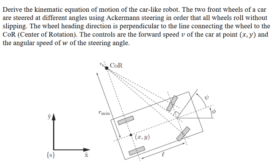 Solved Derive the kinematic equation of motion of the | Chegg.com