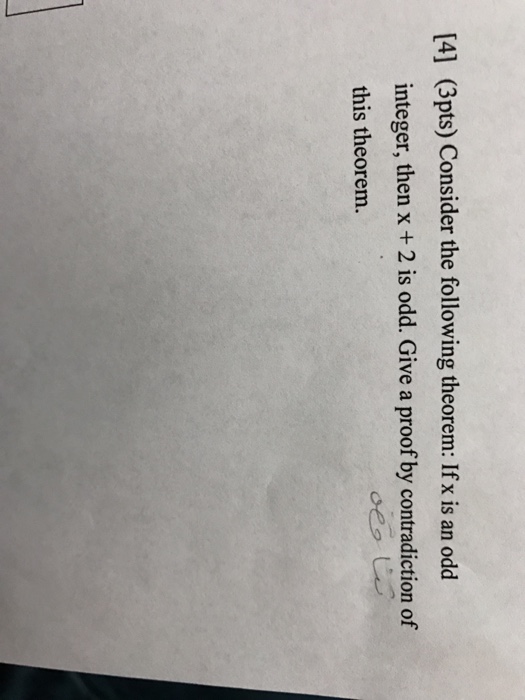 Solved Consider the following theorem: If x is an odd | Chegg.com