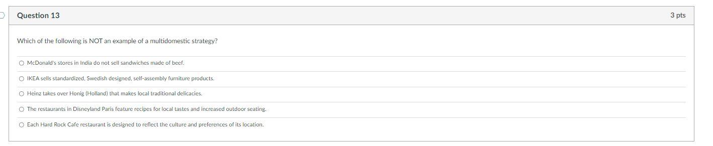 Solved Question 13 3 pts Which of the following is NOT an | Chegg.com