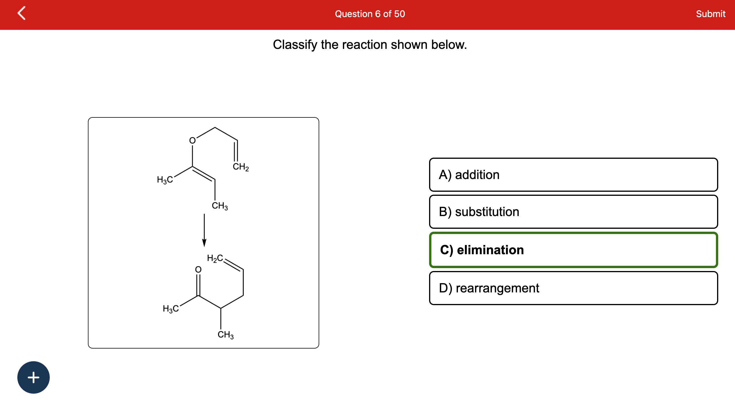 Solved Classify the reaction shown | Chegg.com