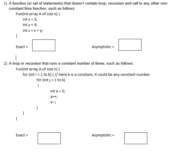 Solved A function (or set of statements) ﻿that doesn't | Chegg.com