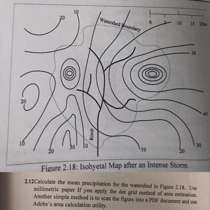Solved Calculate the mean precipitation for the watershed | Chegg.com