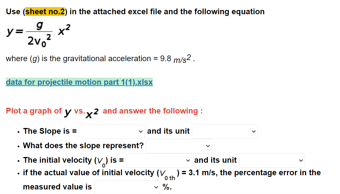 Solved Use (sheet no.2) in the attached excel file and the | Chegg.com