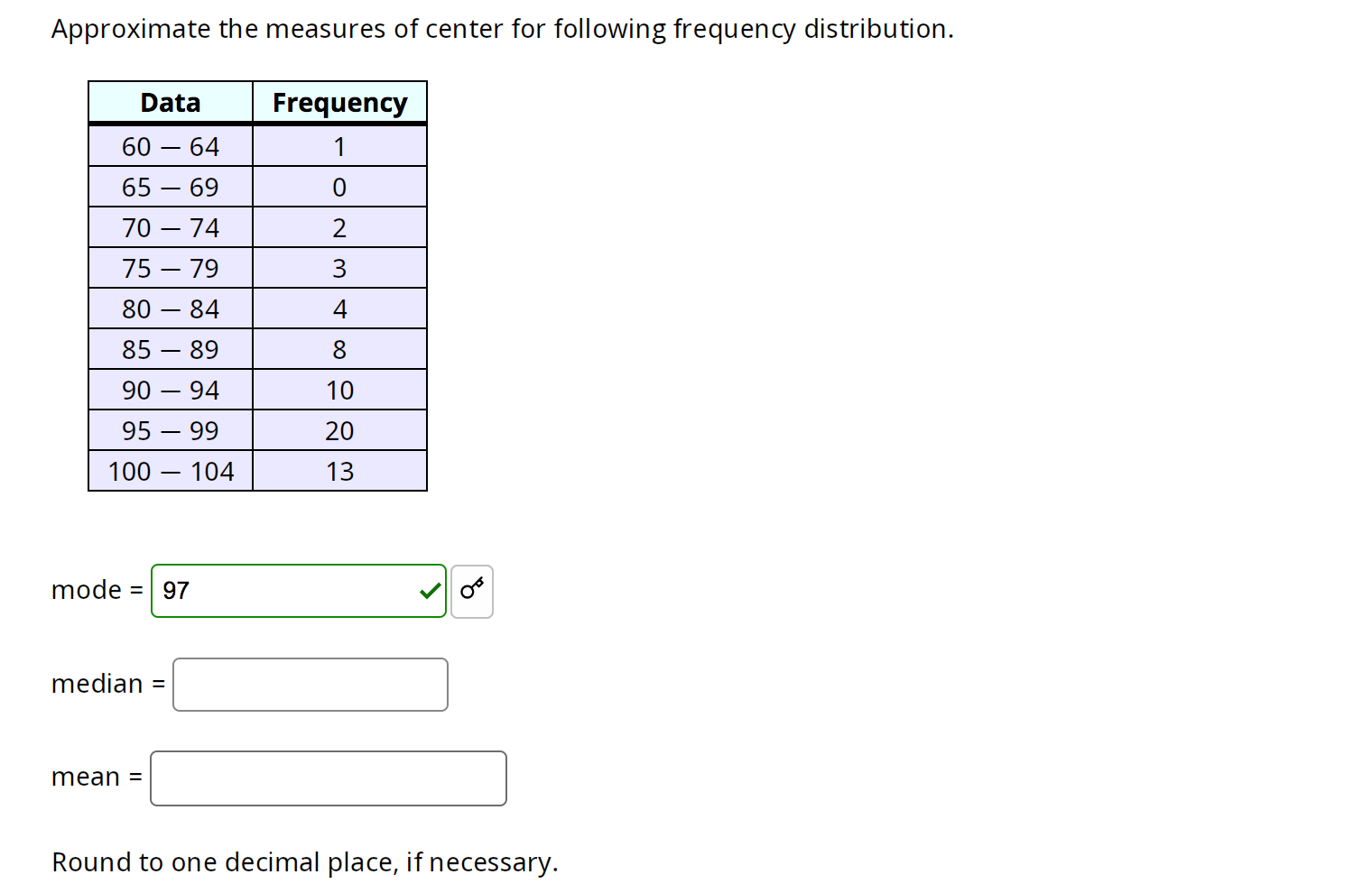 Solved Approximate the measures of center for following | Chegg.com