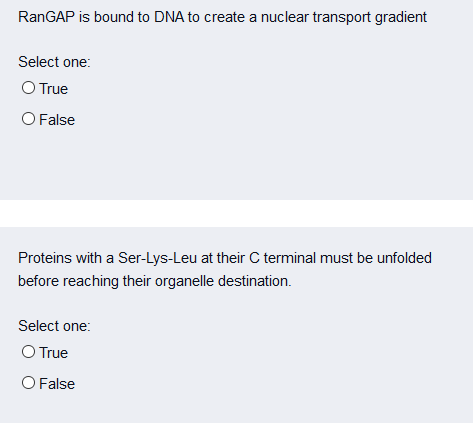 Solved RanGAP is bound to DNA to create a nuclear transport | Chegg.com