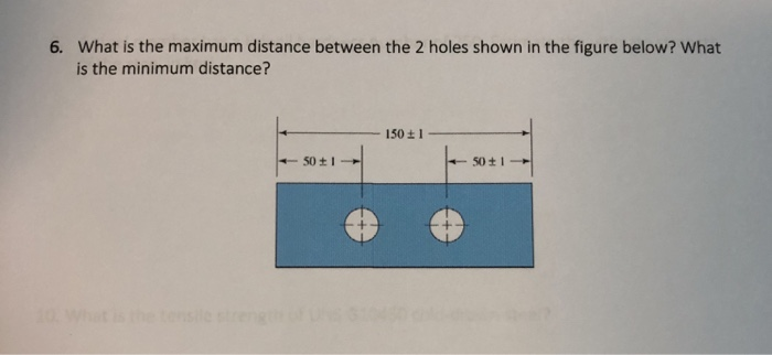 Solved What is the maximum distance between the 2 holes | Chegg.com