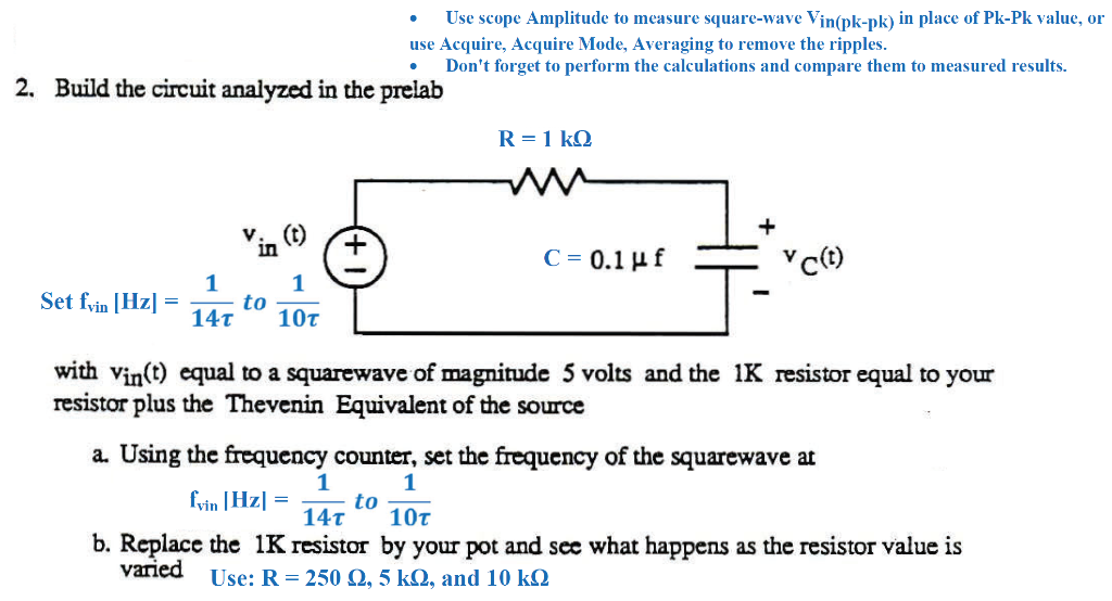 Solved - Use scope Amplitude to measure square-wave Vin | Chegg.com
