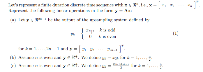 Solved T 11 r2 Τη 1. Let's represent a finite duration | Chegg.com
