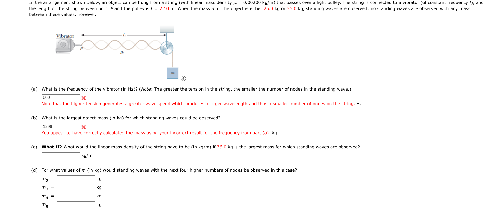 Solved In the arrangement shown below, an object can be hung | Chegg.com