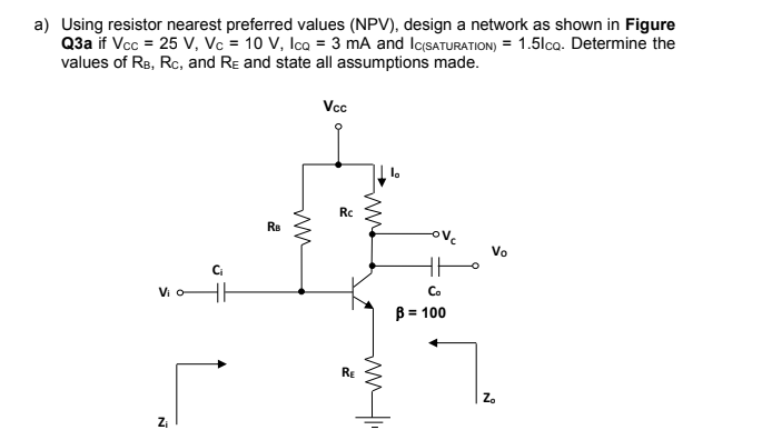 Solved a) Using resistor nearest preferred values (NPV), | Chegg.com