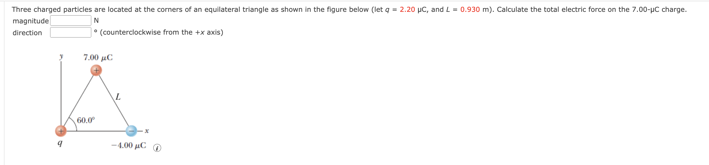 Solved Three Charged Particles Are Located At The Corners Of
