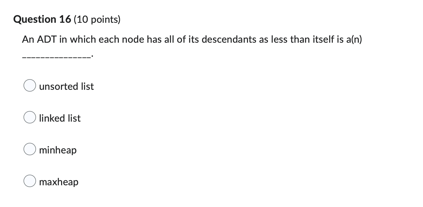 Solved An ADT in which each node has all of its descendants | Chegg.com