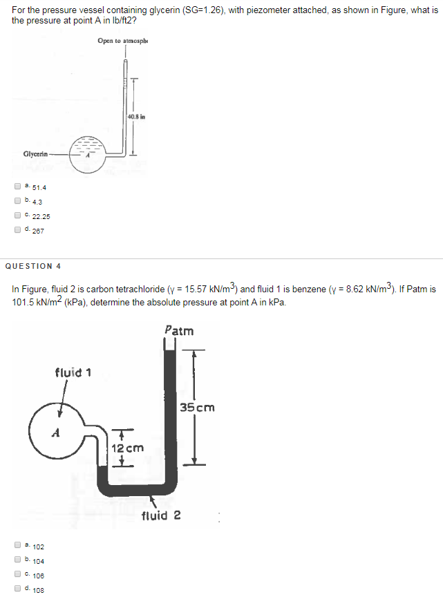 Solved For the pressure vessel containing glycerin | Chegg.com