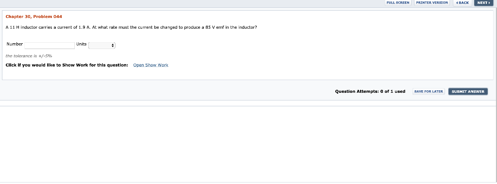 Solved FULL SCREEN PRINTER VERSTON BACK NEXT Chapter 30, | Chegg.com