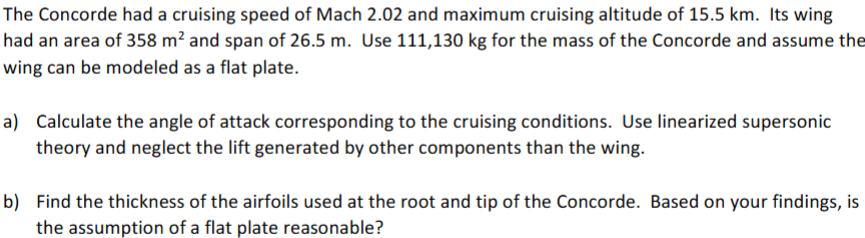 Solved The Concorde had a cruising speed of Mach 2.02 ﻿and | Chegg.com