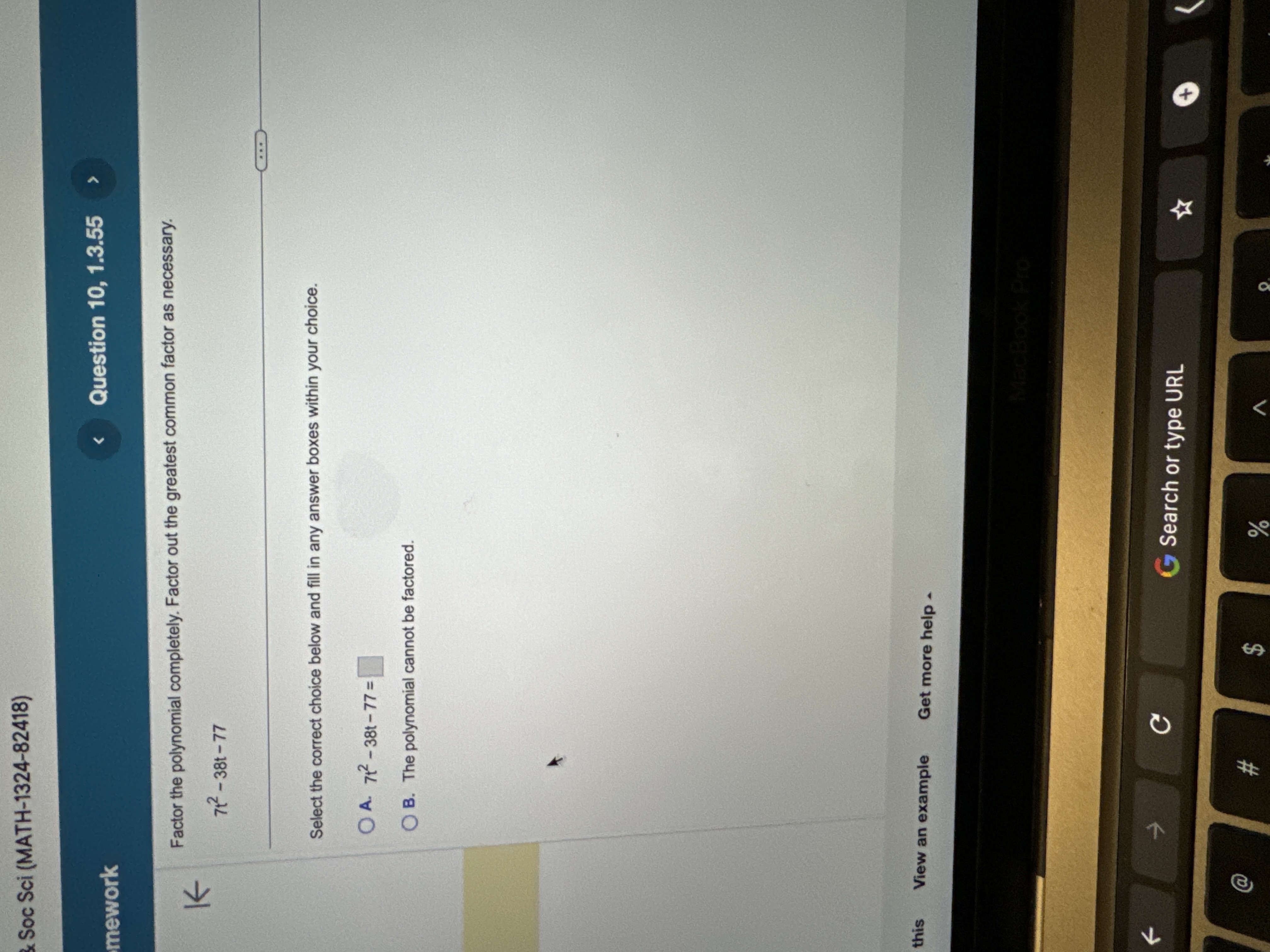 Solved Factor the polynomial completely. Factor out the | Chegg.com