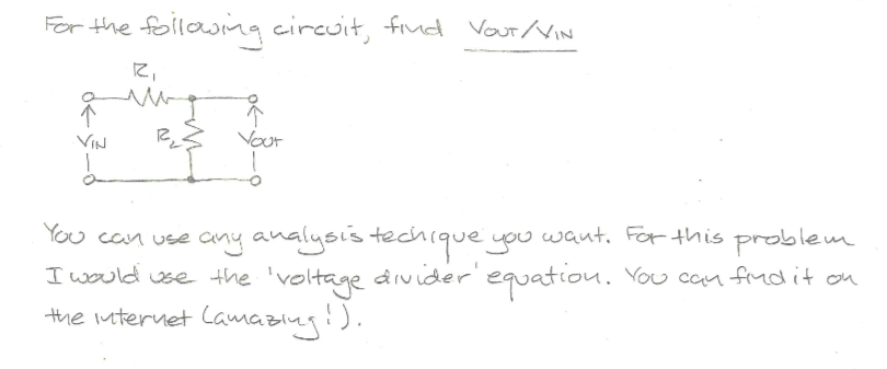 Solved For the following circuit, find Vout/VinYou can use | Chegg.com