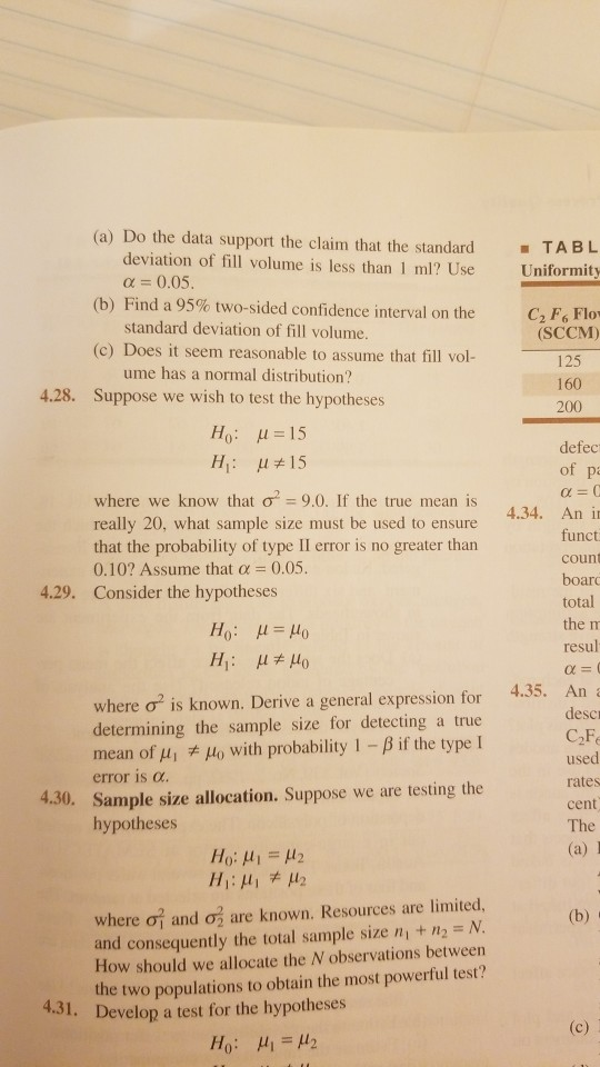 Solved TABL Uniformity (a) Do the data support the claim | Chegg.com