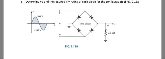Solved 5. Determine Vo and the required PIV rating of each | Chegg.com