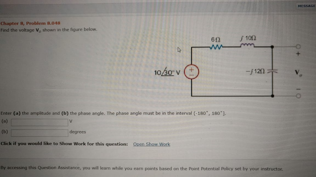 Solved Find the voltage Vo shown in the figure below. | Chegg.com