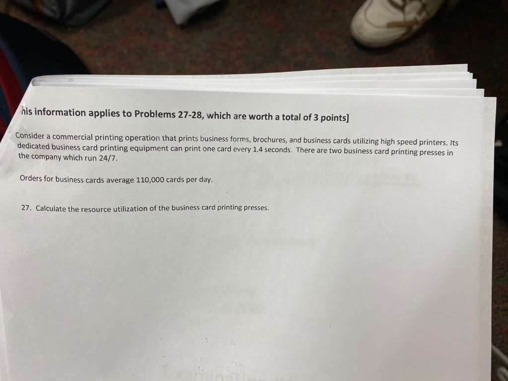 Solved his information applies to Problems 27-28, which are | Chegg.com