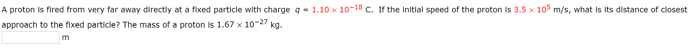 Solved A proton is fired from very far away directly at a | Chegg.com