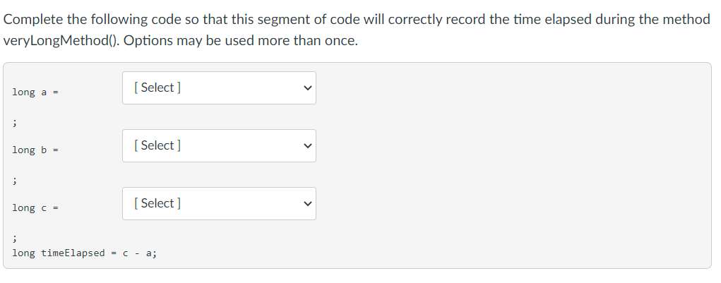 Solved Complete the following code so that this segment of | Chegg.com