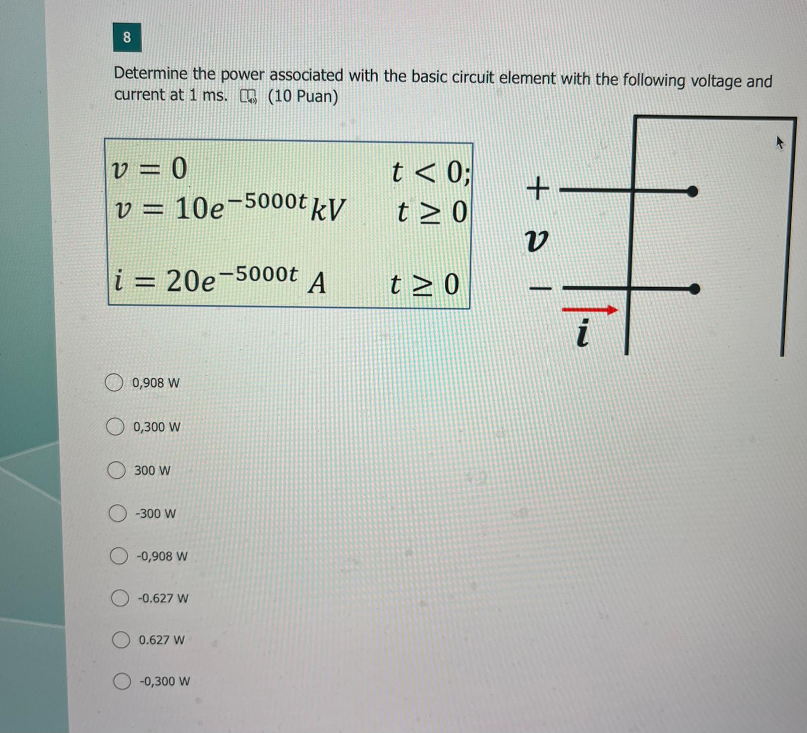 Solved Determine the power associated with the basic circuit | Chegg.com