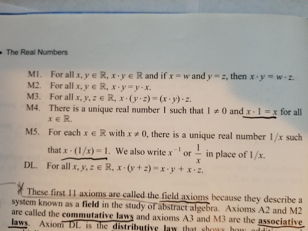 Solved 3. Use the field axioms (listed in Section 3.2 of the | Chegg.com